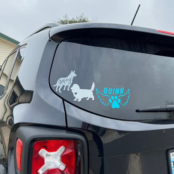 Personalized Pet Decal With Initial / Custom Initial Pet Sticker / Pet ...