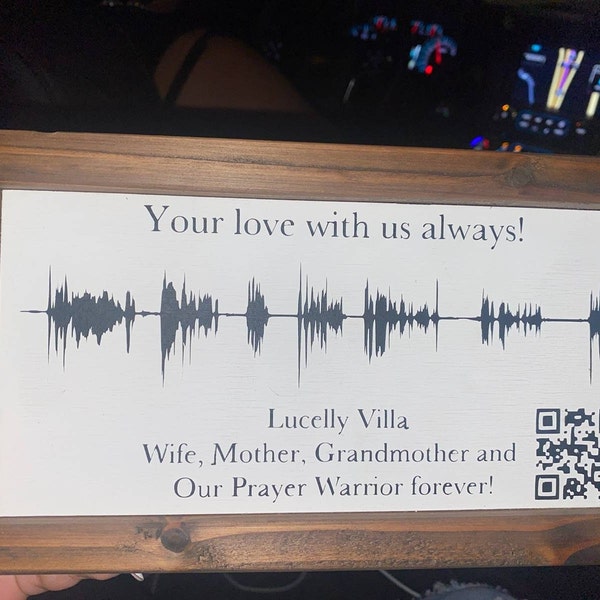 Sound Wave Sign With QR Code | Voice Recording Art | Custom Sound Wave ...
