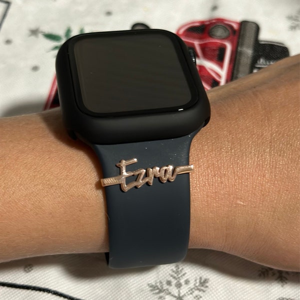Personalized Apple Watch Name Charms, Trendy Watch Accessories, Rose ...