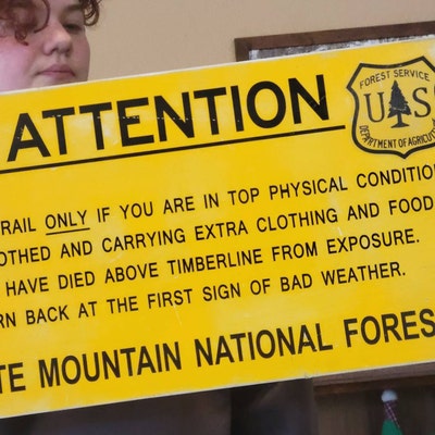 Mt Washington White Mountains Warning Sign worst Weather in America - Etsy