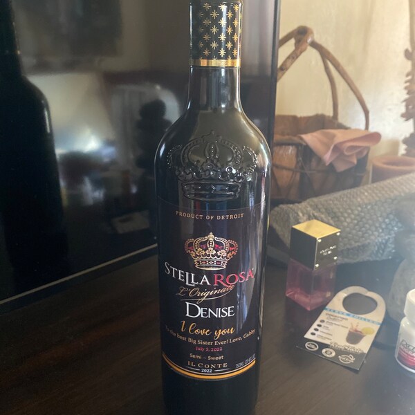 Custom Wine Label,custom Stella Rosa Label,custom Wine Gift,750ml Wine ...