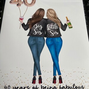 40th Birthday Best Friend 40 Years of Being Fabulous 40 - Etsy