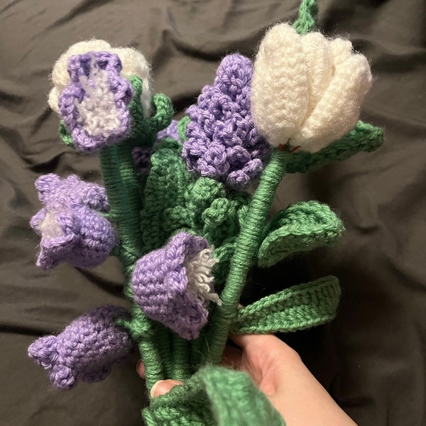 Crochet Lavender English Pattern (video), Amigurumi Lavender Flower ...