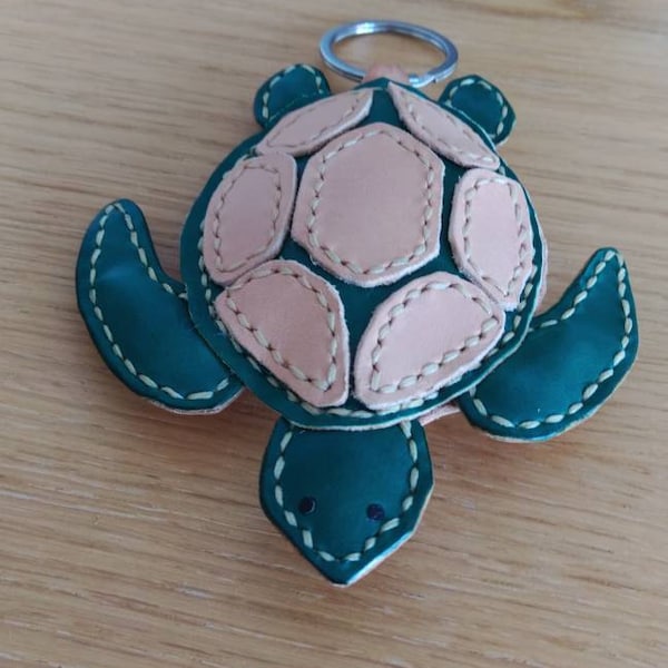 Sea Turtle Leather Bag Charm Pattern and Illustrated Tutorial - Etsy