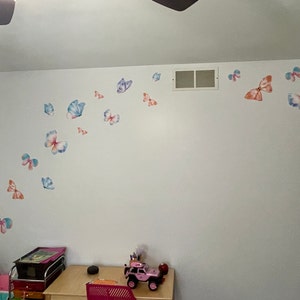 Watercolor Flower Greenery Wall Decals Nature Sticker Boho - Etsy