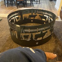 American Flag Fire Pit Ring, 16" Tall, Heavy Duty, Patriotic, Made in ...