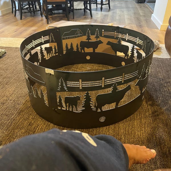 American Flag Fire Pit Ring, 16" Tall, Heavy Duty, Patriotic, Made in ...