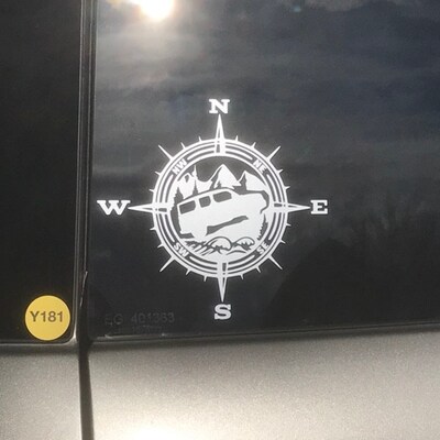 Element Vinyl Decal, Compass Decal, Mountain Decal, Car Decal, Outdoor ...