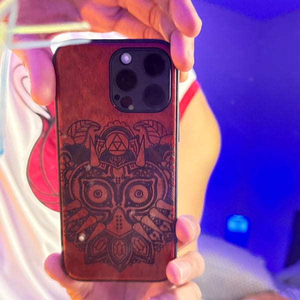 Mandala Space Solar Wood iPhone 15 Pro Case, Wooden iPhone 15 Pro Max ...