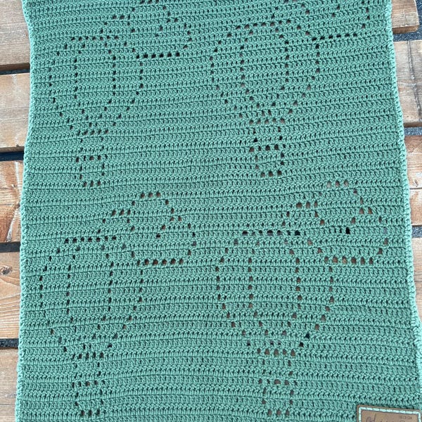 Aria Blanket | Filet Crochet Blanket Pattern | Baby Blanket Crochet ...