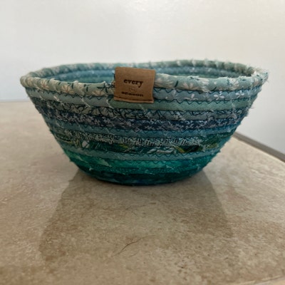 Fabric Scrap Bowls jewelry Dishes Rope Bowl, Tiny Rope Bowl, Trinket ...