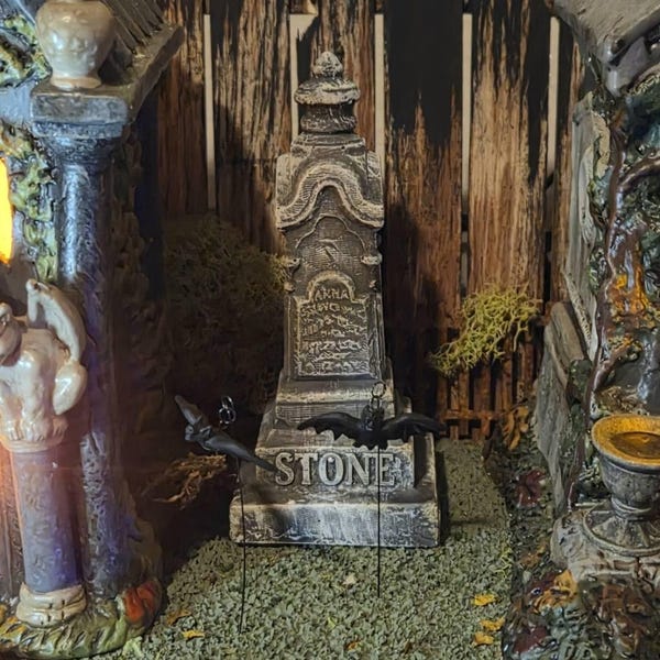 Set of 3 Distressed Miniature Tombstones , Cemetary - Etsy