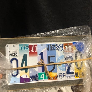 1st Anniversary Gift for Boyfriend / Custom Initials RED HEART License ...