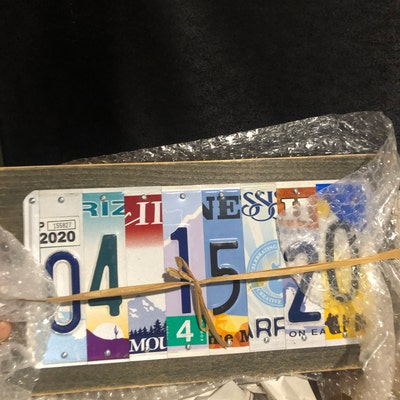 1st Anniversary Gift for Boyfriend / Custom Initials RED HEART License ...