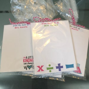 Personalized Math Teacher Notepad Teacher Gift Math - Etsy