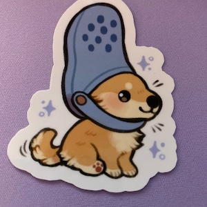 Croc Dog Sticker / Shiba Inu Sticker / Puppy Sticker / Animal Sticker ...