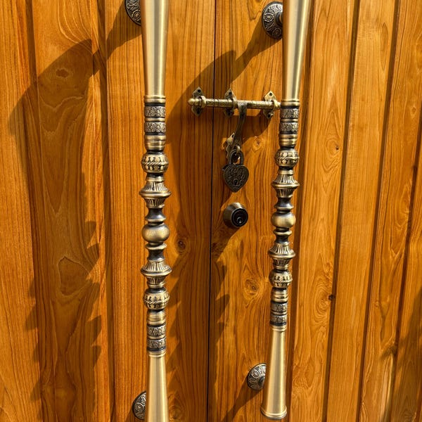 Unlacquered Brass Sliding Door Bolt, Moroccan Brass Door Latch, Brass ...