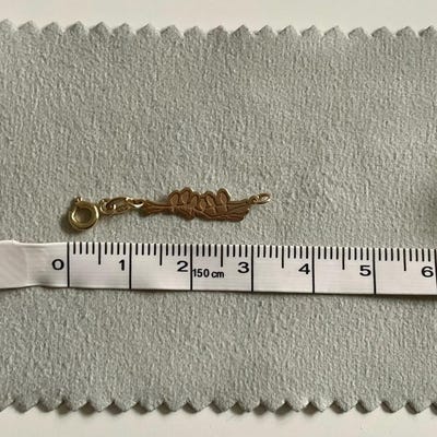 Custom Date Tag Charm, 14K 18K Real Gold Birthday Tag, Removable Add on ...