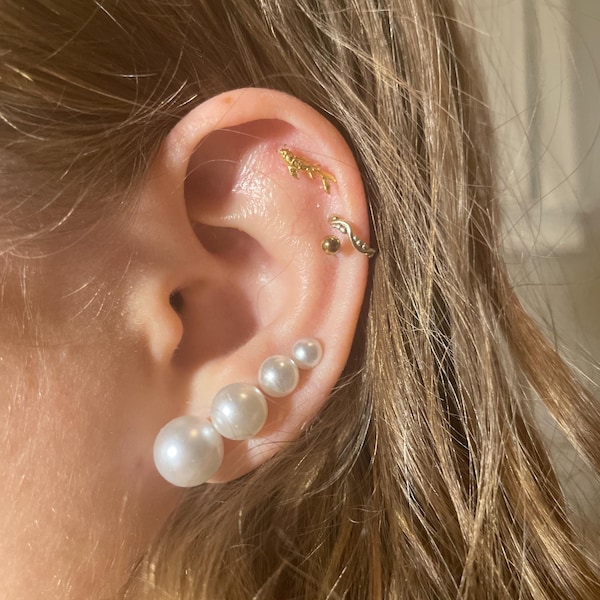 16G Koi Fish Flat Back Stud - Screw Back Stud - Koi Fish Earrings ...