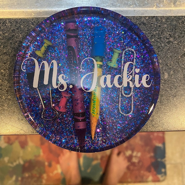 Teacher Coaster, Teacher Coaster Resin, Teacher Desk Decorations ...