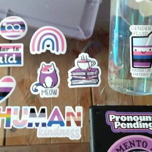 Gender-fluid, Gender Fluid Pride Sticker Set, LGBTQ Stickers, Pride ...