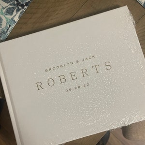 Wedding Guest Book Formal Wedding Hardcover Guestbook With | Etsy