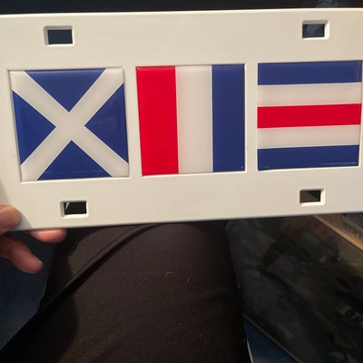 Nautical Code Flag, on Navy Webbing, Leather Tip Belt - Etsy