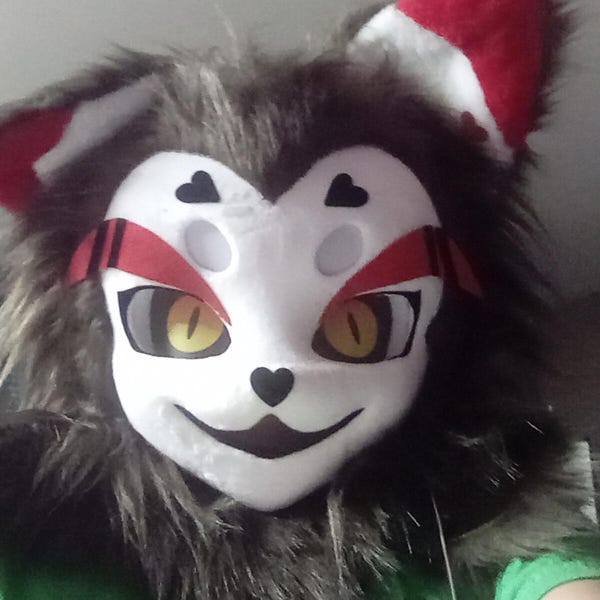 Brown Cat Theraine, Comic-con Cosplay Kig Furry Mask, Accessory ...