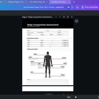 PERSONAL TRAINER Client Intake Form, Personal Trainer Forms, PARQ ...