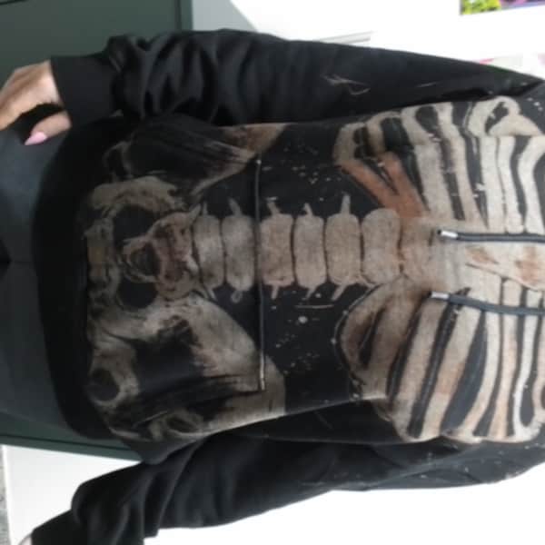 Skeleton Bleach Hoodie Bleached Art Selfmade Bones Skeletons Spine Goth ...