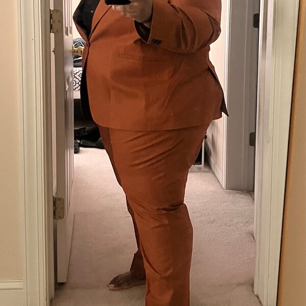 Men Rust Orange Suit, Rustic Beach Wedding Suit,rustic Groomsmen Suit ...