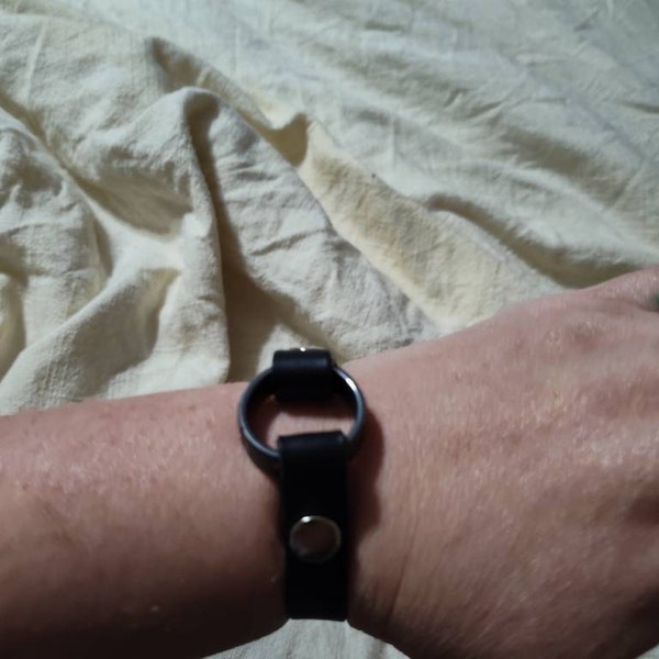 Black Leather Choker O Ring Choker Handmade Unique Choker With Snap ...