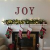 JOY Sign With Wreath – Farmhouse Christmas Decor Indoor - Red Large ...
