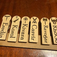 Custom RPG Player Initiative Trackers - Clip-on Name Tags for Player ...