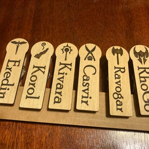 Custom RPG Player Initiative Trackers Clip-on Name Tags for Player ...