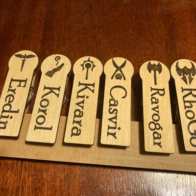 Custom RPG Player Initiative Trackers Clip-on Name Tags for Player ...