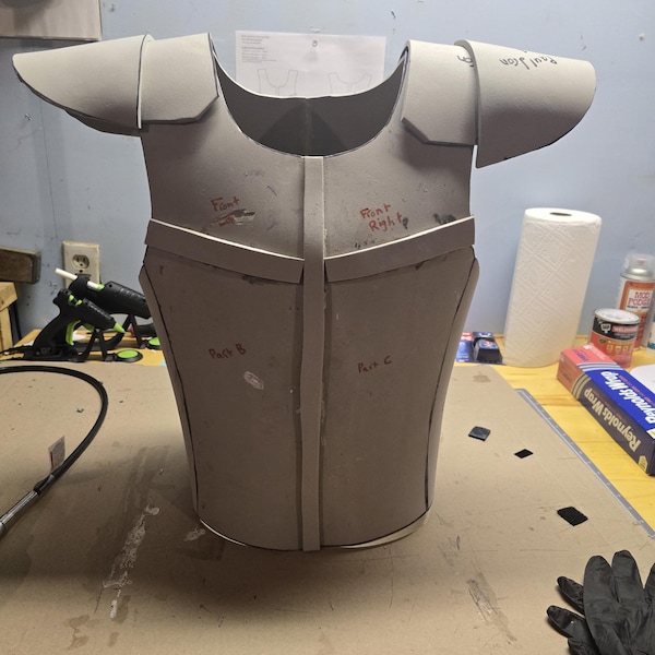 Basic Chest Armor Chest Plate Cosplay Pattern Template - PDF File for ...