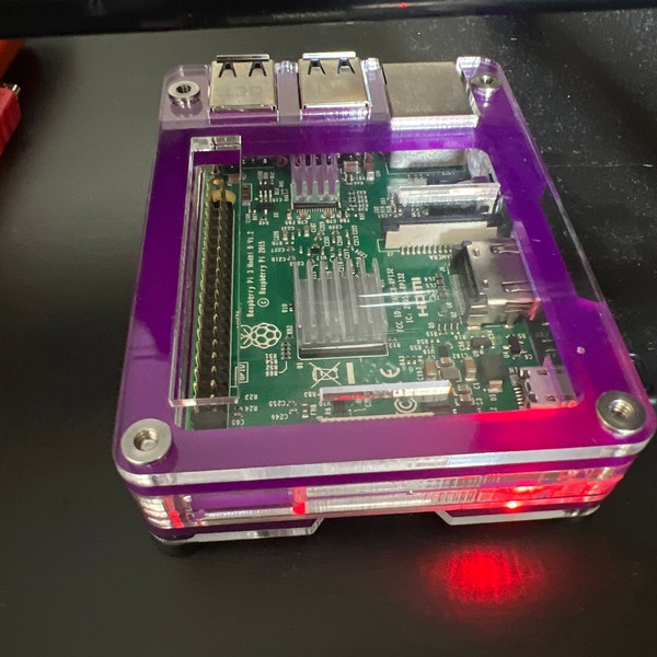 C4labs Zebra Case for Raspberry Pi 3B+, 3, 2 and B+ With Power Cord and Heatsinks - Royal Purple ...