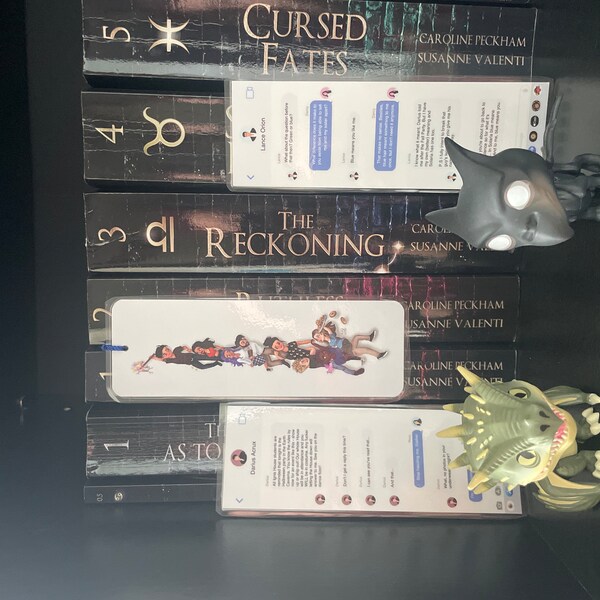 Zodiac Academy Gang Cartoon Bookmark | Licensed Merch Bookmark ...