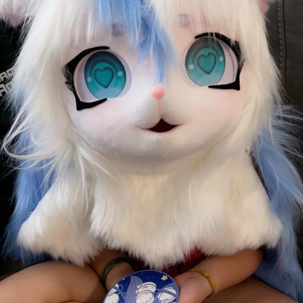 Cute Fursuit Head Base Smiling Face kigurumi Mask Basecheap Furry ...