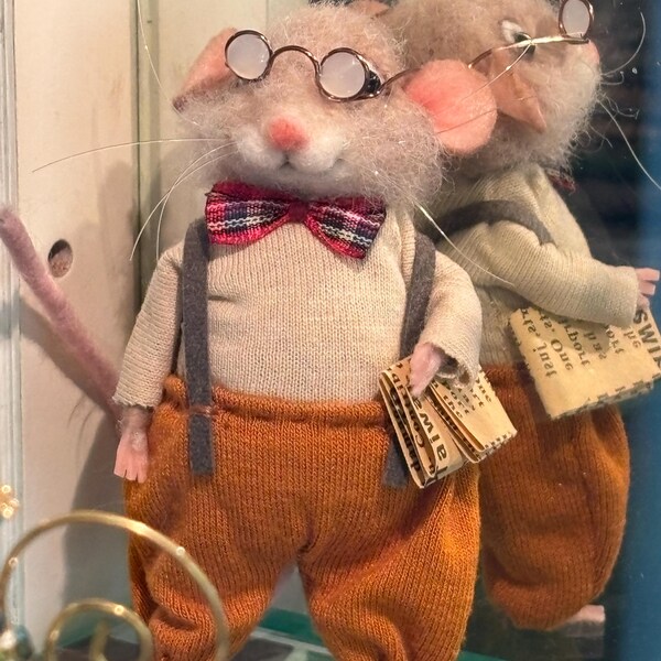 Needle Felted Mouse Professor, Needle Felted Animal, Law School ...