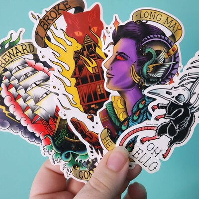 Bells Hells critical Role Tattoo Flash Sheet Art Print - Etsy