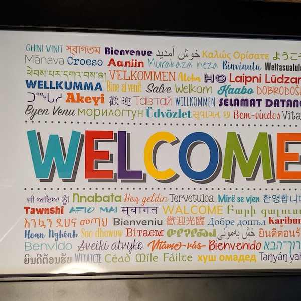 Welcome Sign, Office Wall Art, Classroom Decor, Inclusive Welcome ...