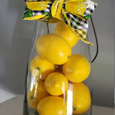 Lemon Ribbon Summer Ribbon Wreath Ribbon Wreath Supplies Craft Ribbon ...