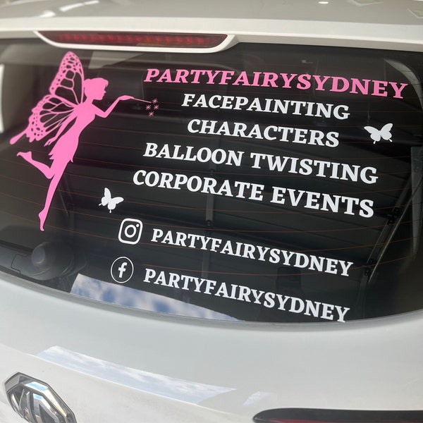 Business Car Window Decal, Company Logo Car Sticker, Custom Car Truck ...