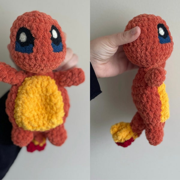 Char the Fire Lizard Crochet Pattern: Dino Pocket Monster Amigurumi ...