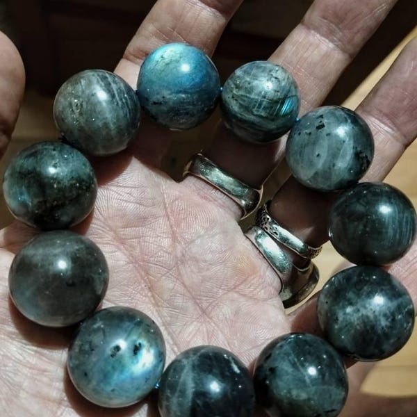 14mm Rare Natural Genuine Kunzite Cube Shape Beaded Bracelet,high ...