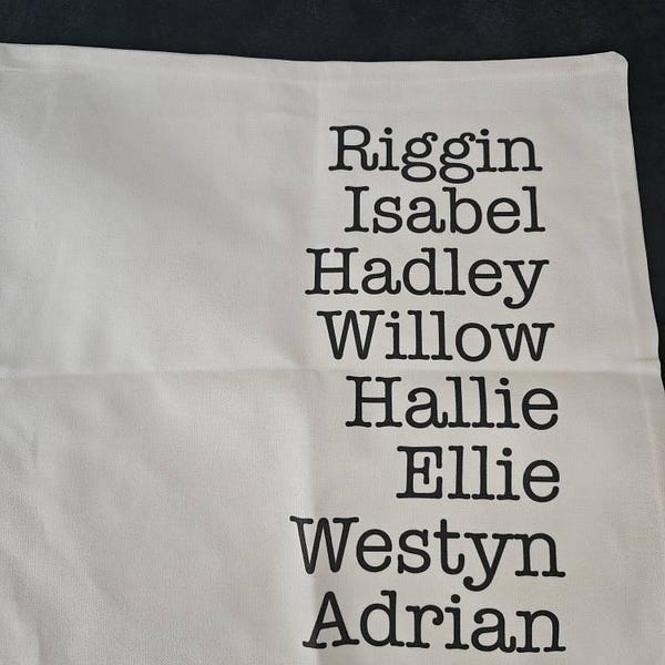 Personalized Family Name Throw Pillow Case, Customize Pillow With Kids ...