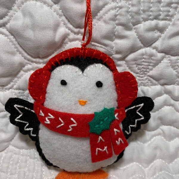 Winter Penguin Felt Ornament Sewing Pattern – PDF & SVG DIY Christmas ...
