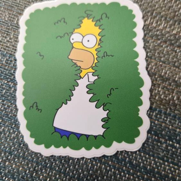Homer Simpson Vinyl Sticker, Homer Bushes Meme | Matte Vinyl Waterproof ... Homer Simpson Vinyl Sticker, Homer Bushes Meme | Matte Vinyl Waterproof ...